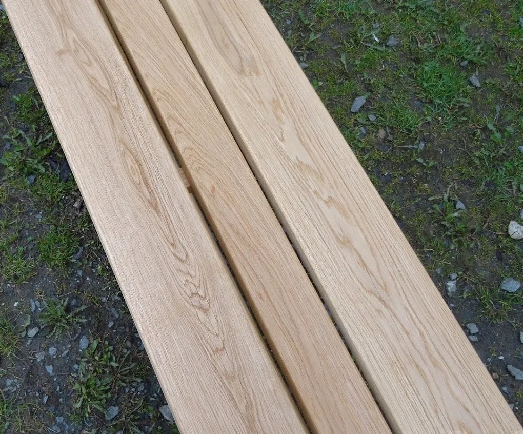 KULHÁNEK Zahradní lavice bez opěradla - přírodní Délka: 150 cm, Odstín nátěru: lazura - palisandr
