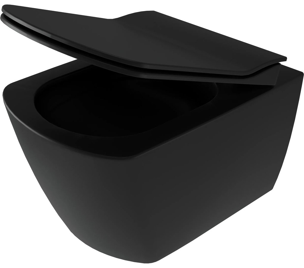 Deante Blur, záchodová WC mísa s funkcí bidetu 525x372x349 mm, černá matná, DEA-CDZ_NWPW