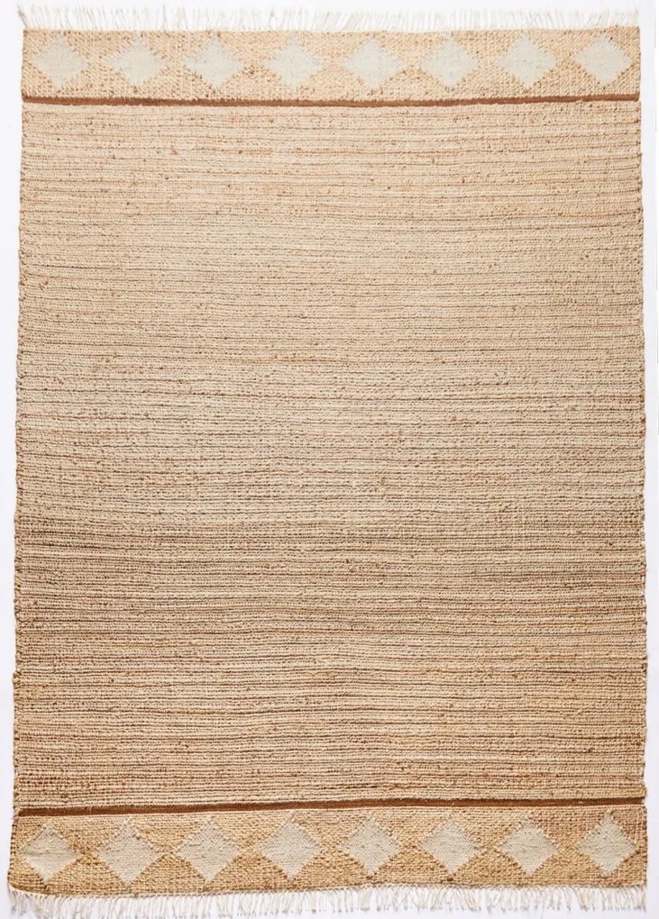 Diamond Carpets India, Ručně vázaný kusový koberec Mykonos DE 2007 Natural Mix, 240x300, béžová, chodba / předsíň