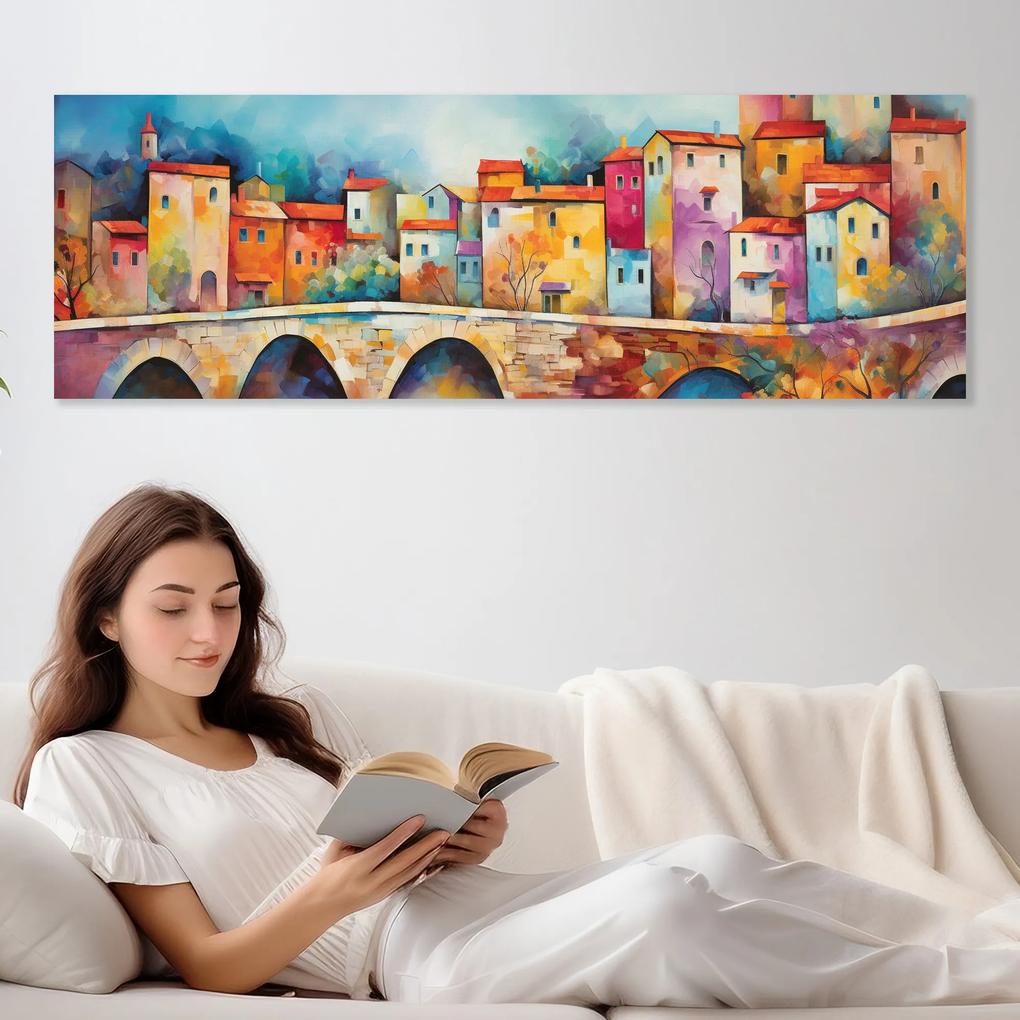 Obraz na plátně - Kamenný most v Tarsalle FeelHappy.cz Velikost obrazu: 240 x 80 cm