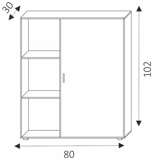 Obývací stěna Pino D milano/bílá
