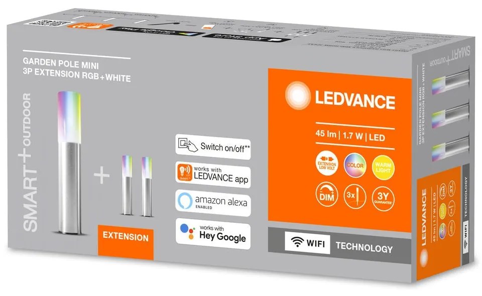 Chytré WiFi LED RGBW světlo do země GARDEN 3 POLE, doplněk