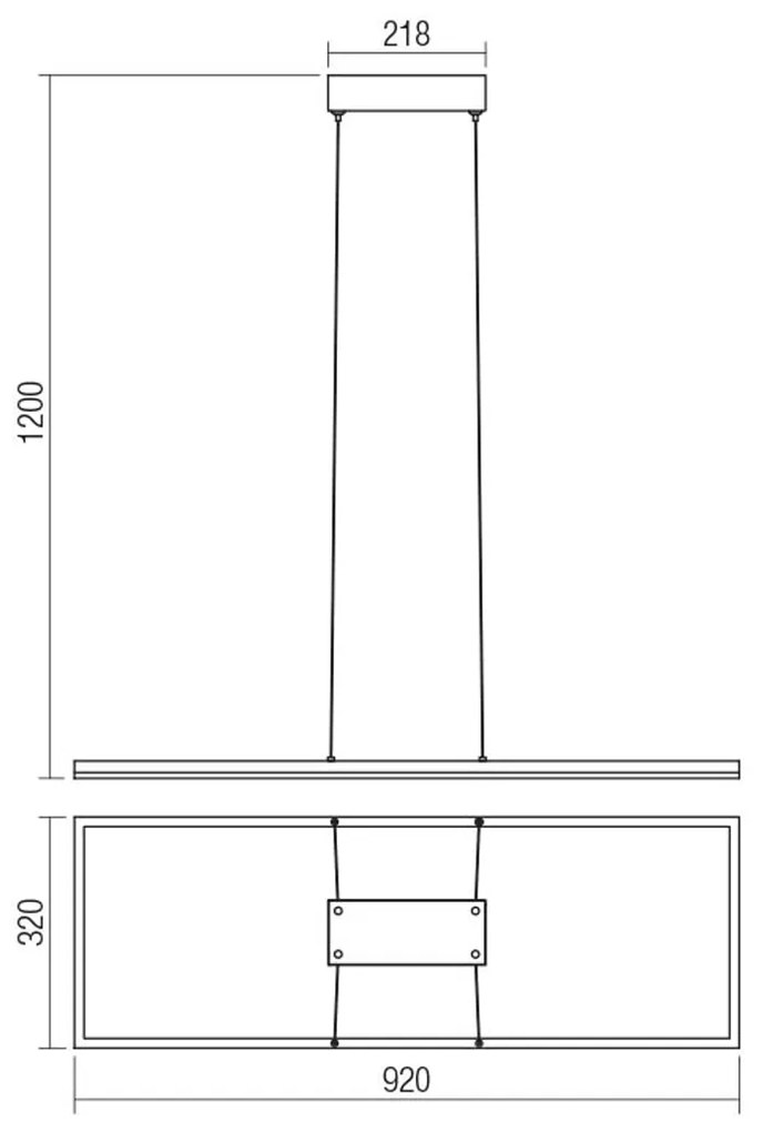 Smarter 01-1645 závěsné LED svítidlo Klee, matně zlatá, 38W, 3000K, 92cm