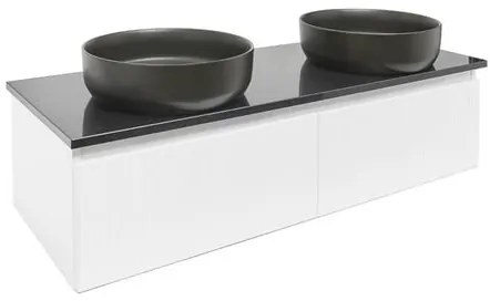 Koupelnová skříňka s deskou z umělého kamene SAT Evolution 118x30x44,8 cm bílá mat SATEVO120WMTK