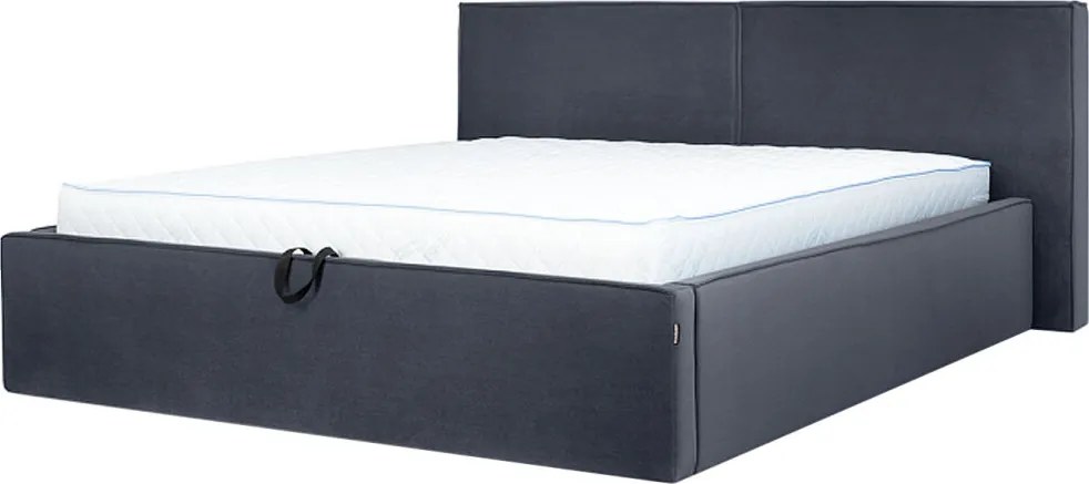 Postel 1,6x2,0 s výklopným roštem, grafit (Royal Velvet 21) Duo