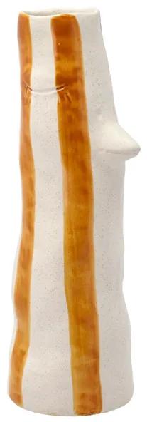 Villa Collection Kameninová váza se zobákem a řasami Styles 34 cm Brown