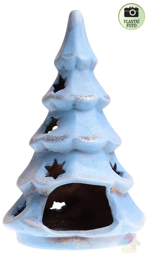 Keramický svícen Popis: Stromeček modrý