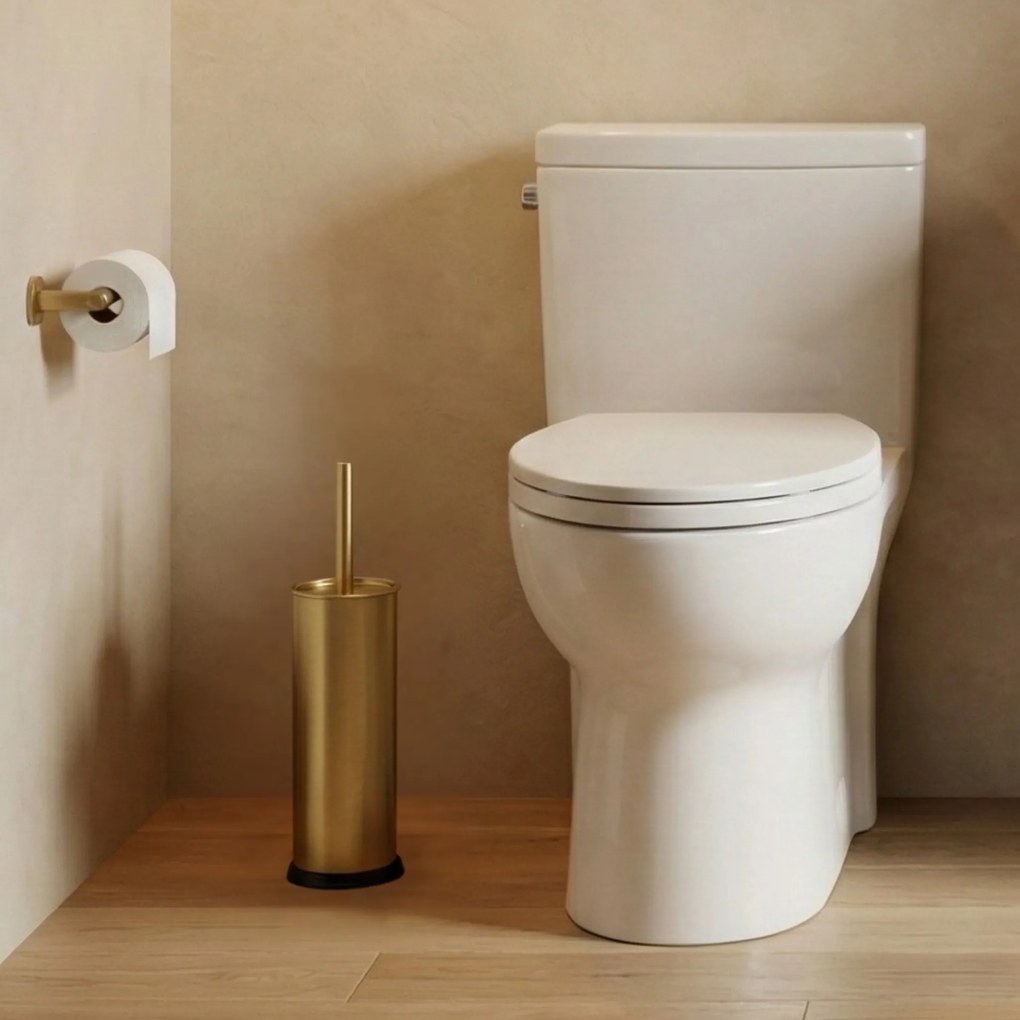 Stojan na WC štětku STAV, zlatý, výška 38 cm