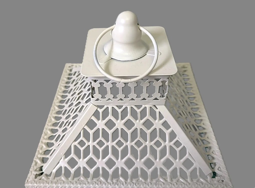 PRODEX IMPORT Lampa bílá kov se sklem 25140
