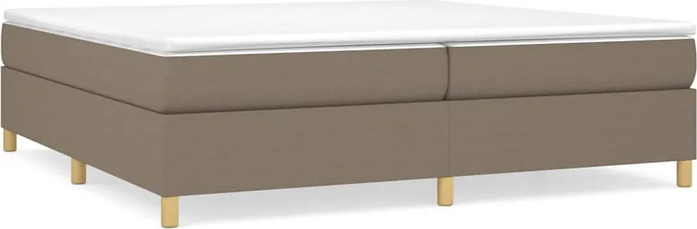 Rám postele s boxspringem taupe 200 x 200 cm textil 3120989
