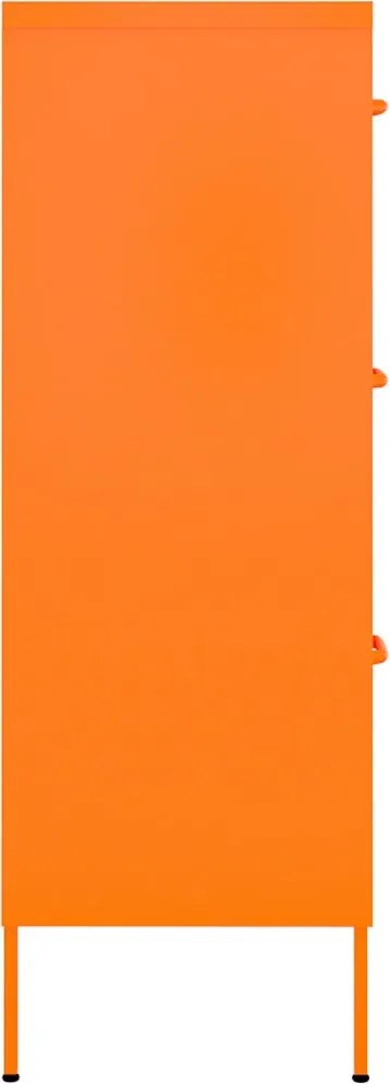 Zásuvková skříň oranžová 80 x 35 x 101,5 cm ocel 336147