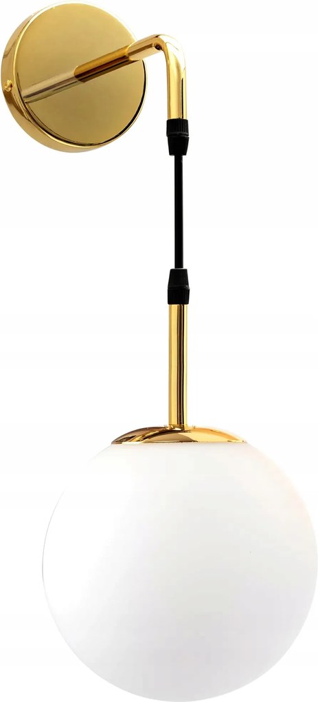 Nástěnná lampa Skleněná koule Gold E27 Flexi