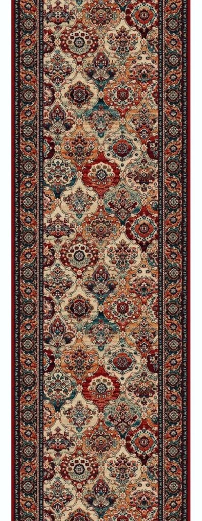 Orientální běhoun na míru Isfahan Forenza bordo - šíře 80 cm s obšitím ...