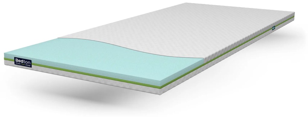 BEDTON TOPPER PUR MEDIUM  120x180x5 ALOE VERA podšitý rounem