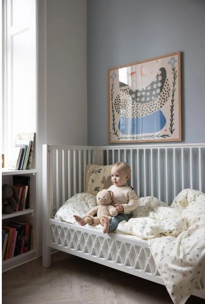 Bílá postýlka s nastavitelnou výškou/přístavná 60x120 cm Harlequin – Cam Cam Copenhagen
