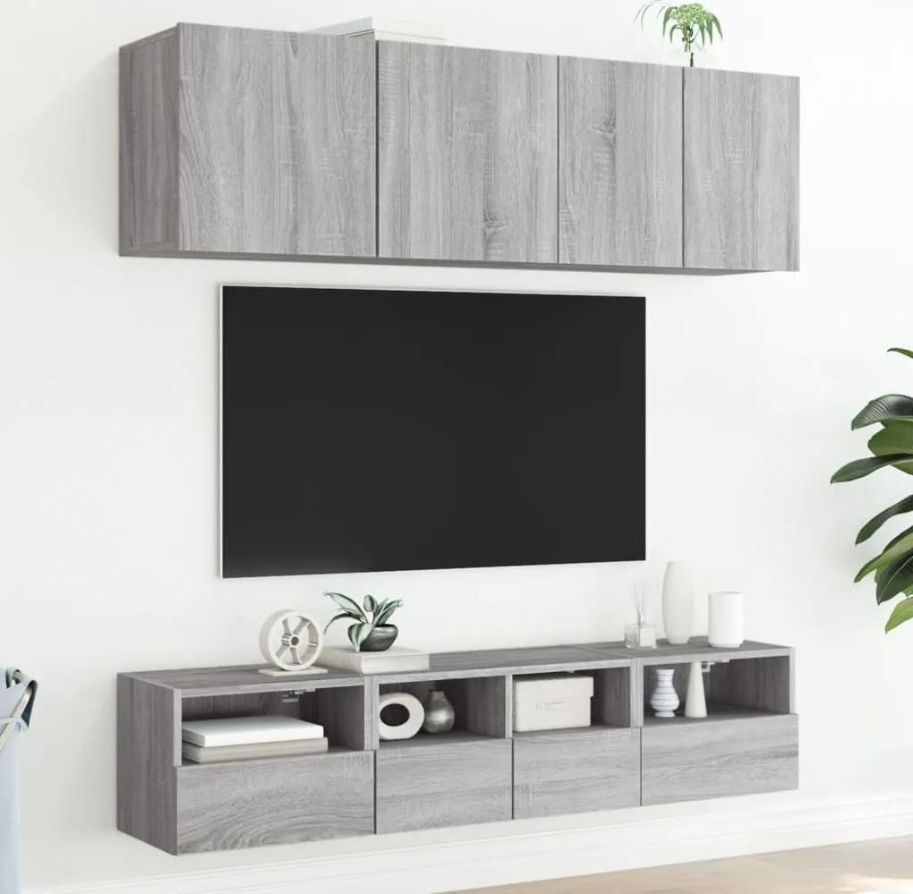 vidaXL Nástěnná TV skříňka 40 x 30 x 30 cm kompozitní dřevo [836850] Barva: šedá sonoma