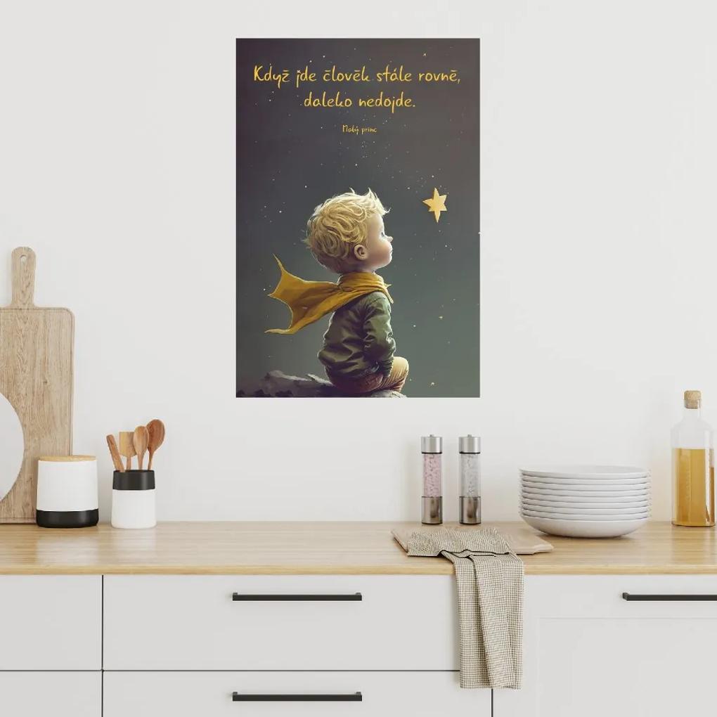 Plakát - Když jde člověk stále rovně, daleko nedojde. Malý princ FeelHappy.cz Velikost plakátu: A2 (42 x 59,7 cm)