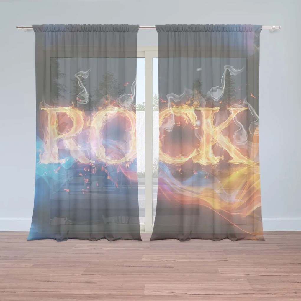 Sablio Záclony Rock: 2ks 150x250cm