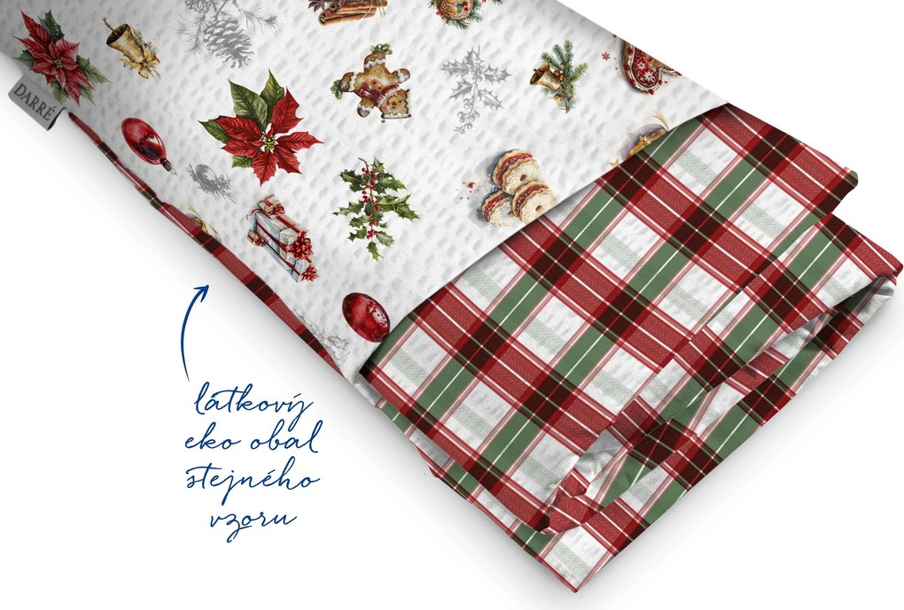 Krepové povlečení Vánoční svátky - duo Velikost: 140 x 220 + 70 x 90