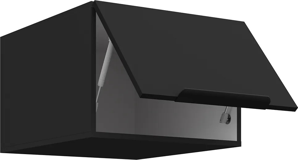 ARIA cc | horní skříňka 50 NAGU-36 1F výklopná | 50 cm | HLUBOKÁ | ANTI FINGERPRINT povrch | černá