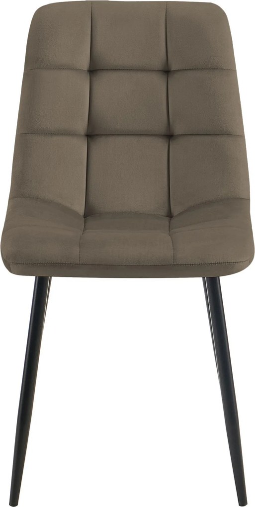 Sada 4 jídelních židlí Tilde samet – taupe