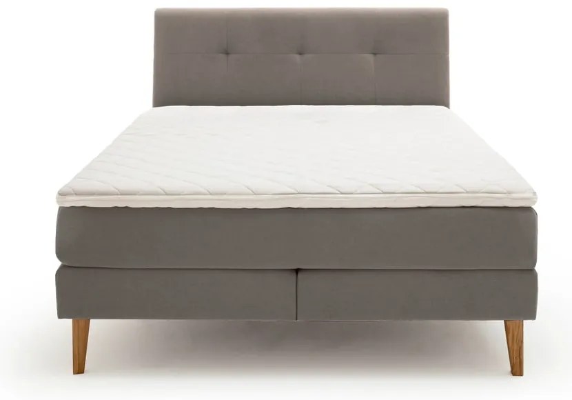 Světle šedá boxspring postel 160x200 cm Stockholm – Meise Möbel