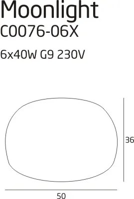 Luxusní stropní svítidlo MAXlight MOONLIGHT C0076-06X