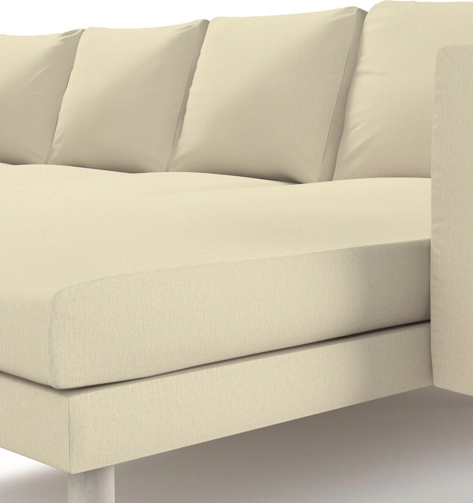 Potah na pohovku IKEA Norsborg 4-místná se šezlongem barva krémová látka lesklé, pletený vzor