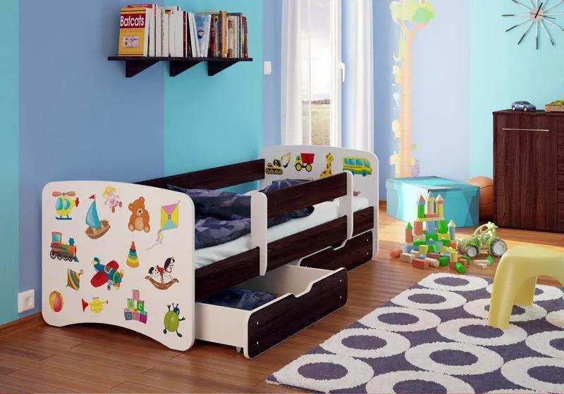Dětská postel Nico vzor 6 160x70 cm - bílá barva zábrany