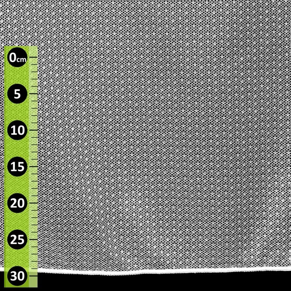 Rand žakárová záclona INCI/1043 drobný puntík, bílá, výška 120cm (v metráži)