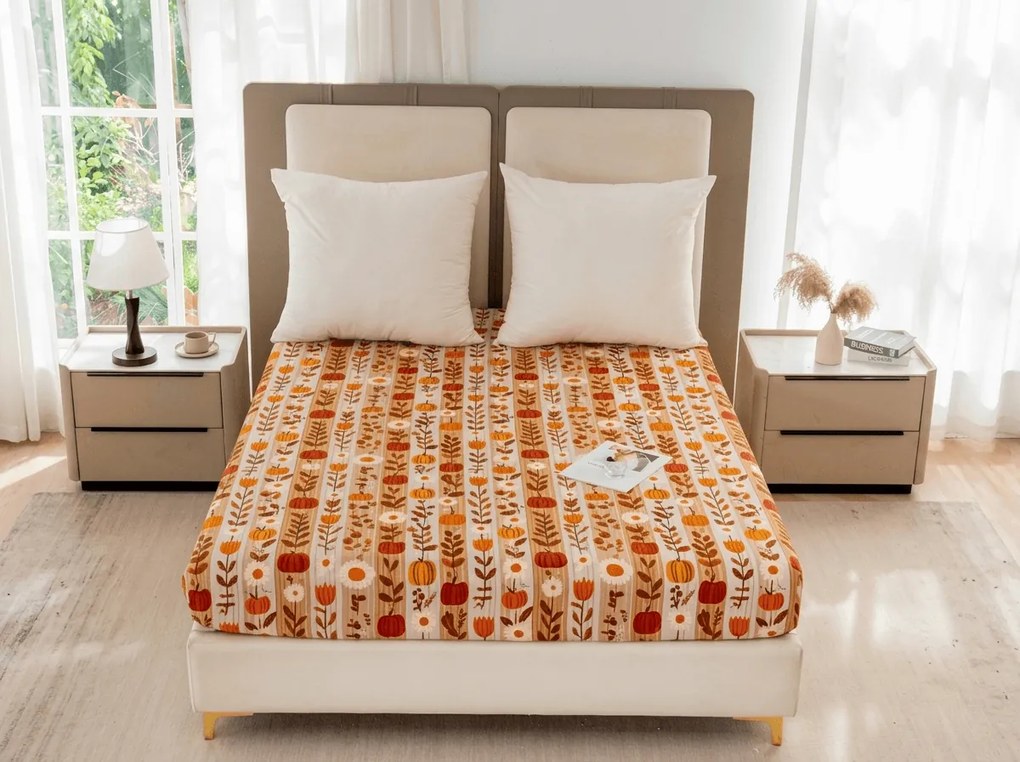 Prostěradlo z mikrovlákna PUMPKIN STRIPES barevné 90x200 cm