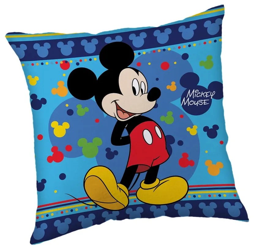 Fleecový dětský polštářek 40x40 cm Mickey "Blue" – Jerry Fabrics
