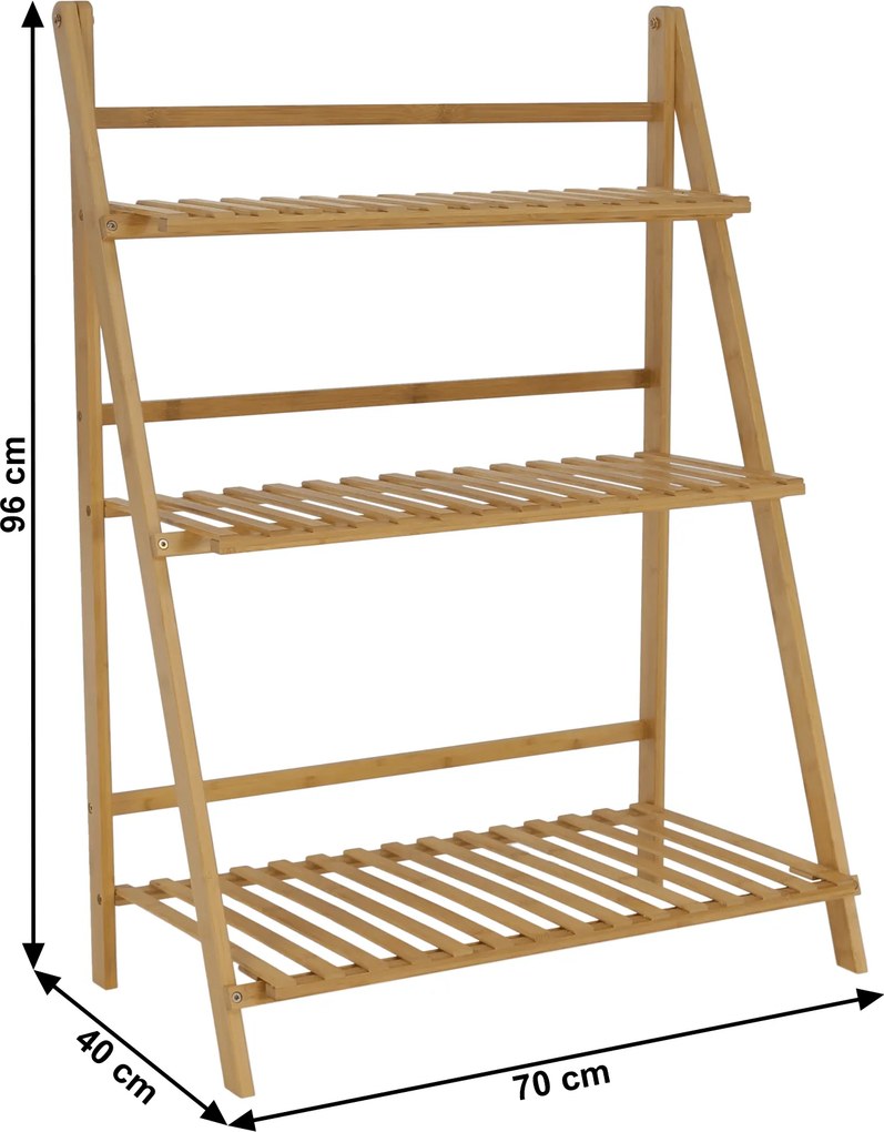 Skládací regál, bambus, Nepel TYP 1 + dárek