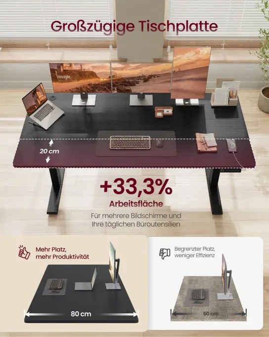 Elektrický pracovní stůl LSD146BZ02