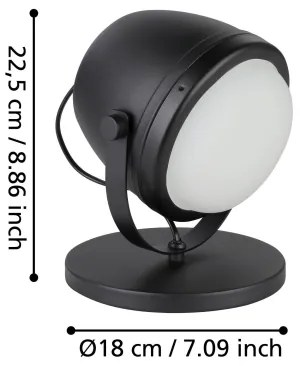 Eglo 390047 - Stolní lampa UPANEMA 1xE27/28W/230V černá