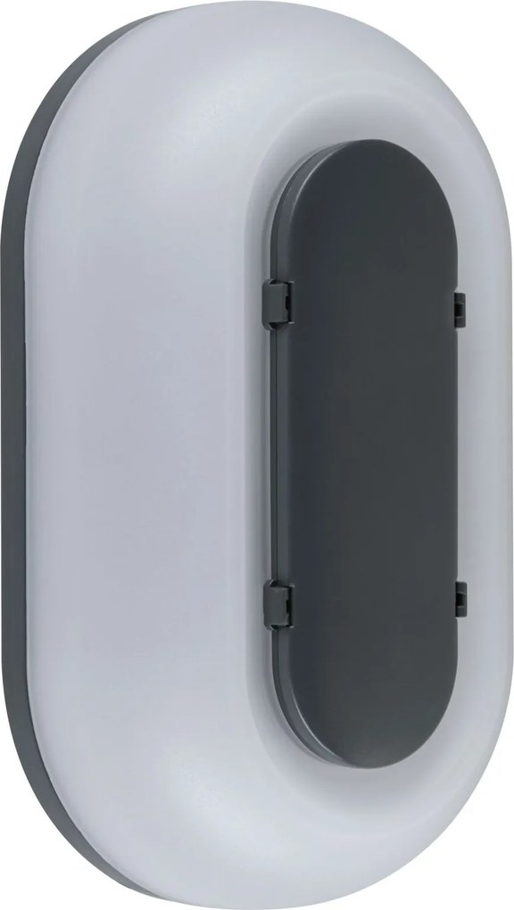 P 94957 LED venkovní nástěnné svítidlo Elunor IP65 podlouhlé 122x212mm 2200 - 4000K 18,5W 230V antracit/bílá polykarbonát - PAULMANN