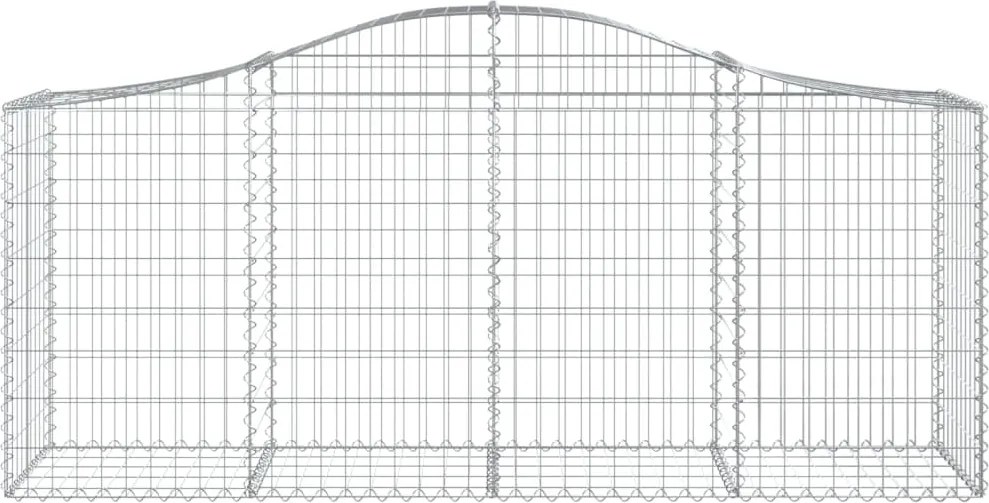 Klenuté gabionové koše 3 ks 200x50x80/100 cm pozinkované železo 3145620