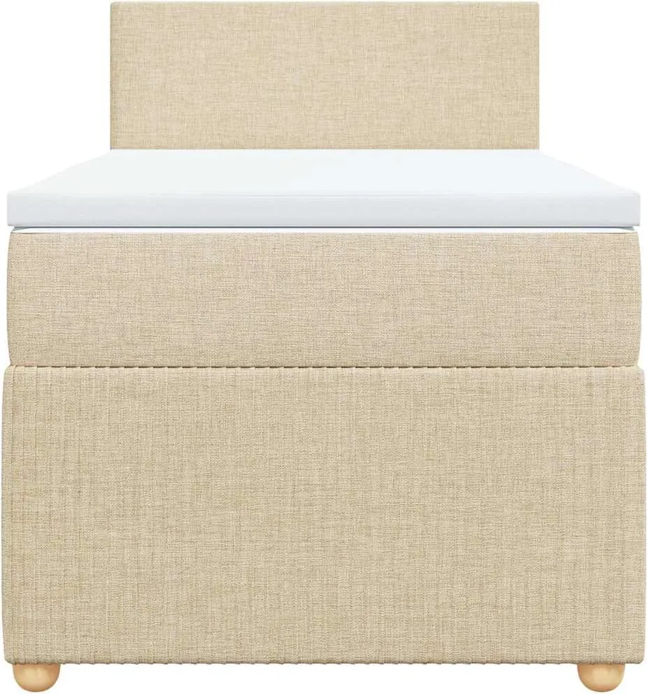 Box spring postel s matrací krémová 80 x 200 cm textil 3287281