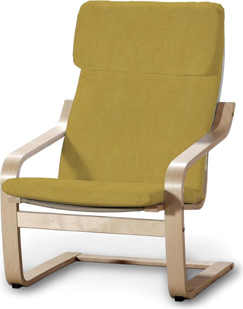Sedák na křeslo IKEA Poäng barva žlutá látka pletený vzor