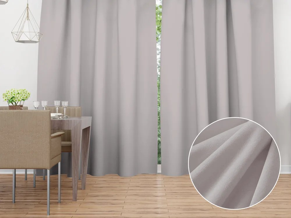 Biante Sametový závěs Velvet Premium SVP-018 Světle šedý - šířka 270 cm 270x250 cm