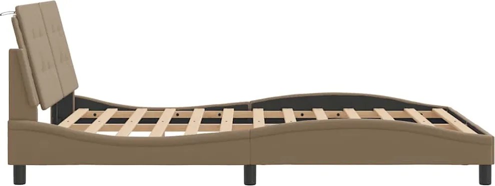 Rám postele bez matrace Zadar cappuccino 140x190 cm umělá kůže 3208181