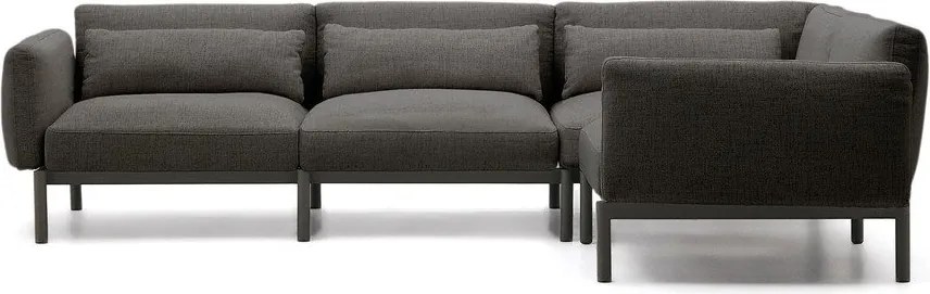 Tmavě šedá zahradní modulární pohovka 292 cm Sorells – Kave Home