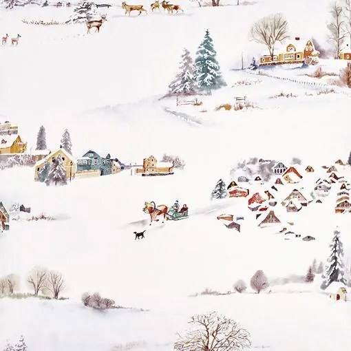 Christian Fischbacher Povlečení na přikrývku Wintermorgen 100 x 135 cm na knoflíky