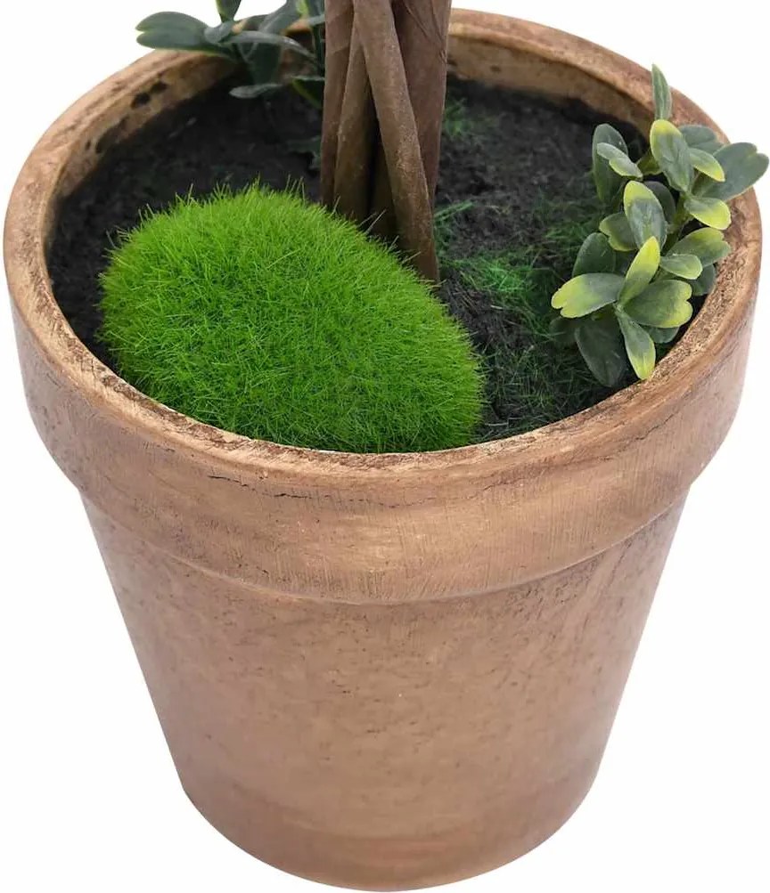 Umělé zimostrázy ve tvaru koule 2 ks s květináči zelené 33 cm 336515