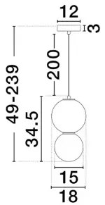Designový lustr Noesis 18 Kávová