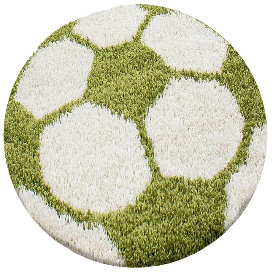 Ayyildiz, Dětský kusový koberec Fun 6001 green, 120x120 (průměr) kruh, zelená, dětský pokoj Biano.cz