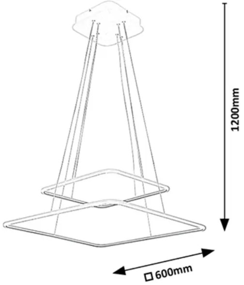 Rabalux 2546 - LED Lustr DONATELLA LED/65W/230V bílá