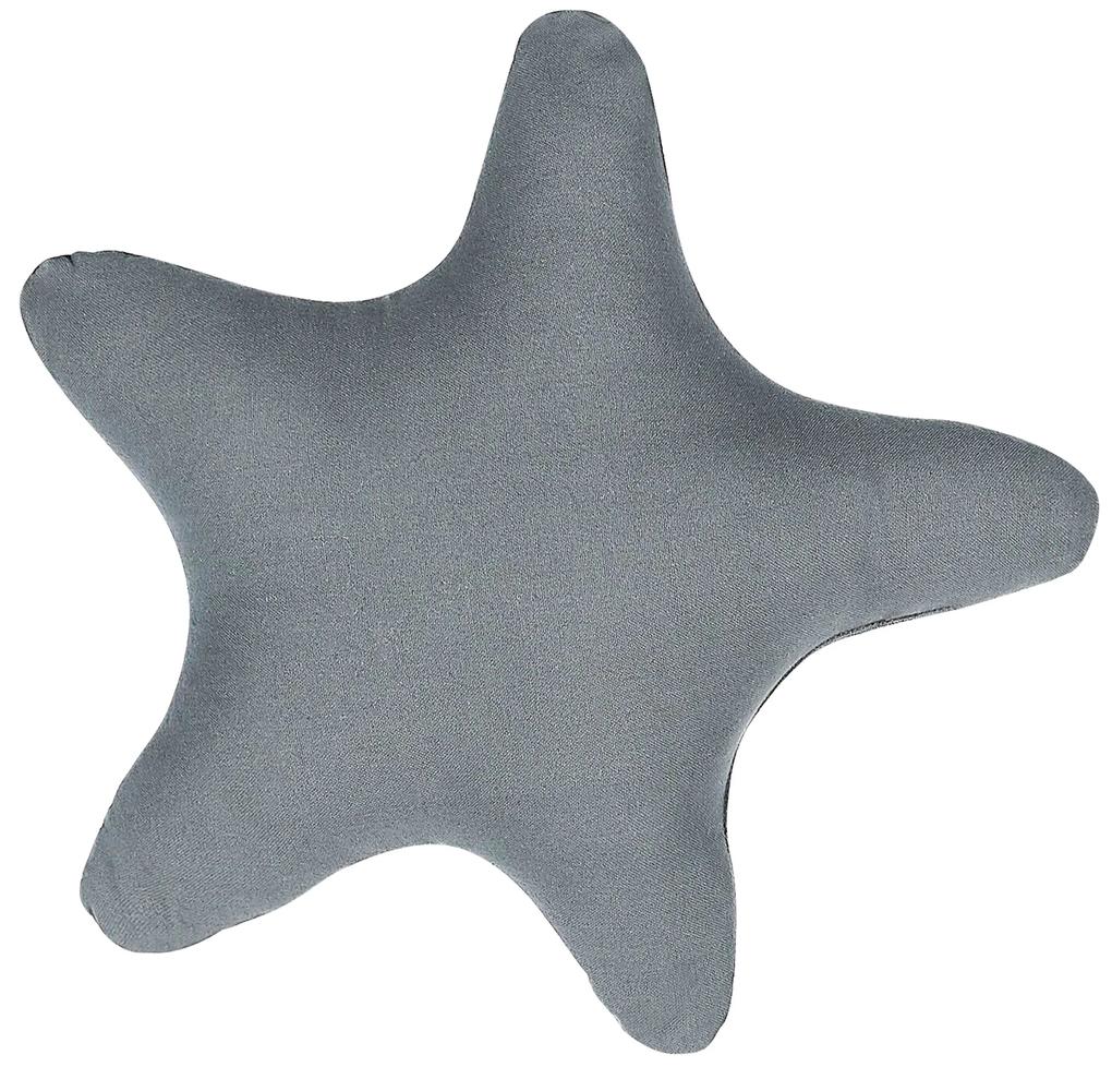 Dětský polštář hvězda 40 x 40 cm, šedý BHOPAL Beliani
