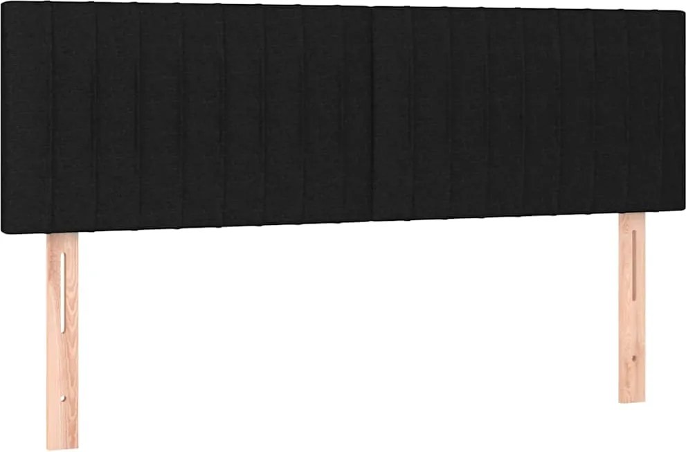 Box spring postel s matrací a LED černá 140x190 cm textil 3133311