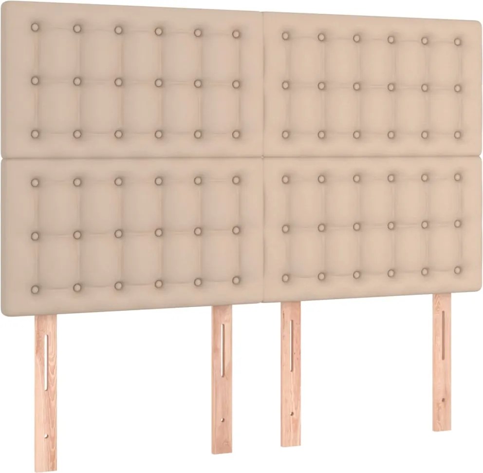 Box spring postel s matrací cappuccino 140x200 cm umělá kůže 3137670